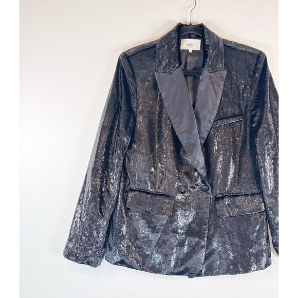ba&sh | Jackets & Coats | Nwt Bash Blazer Black Kartel Jacket Double ...